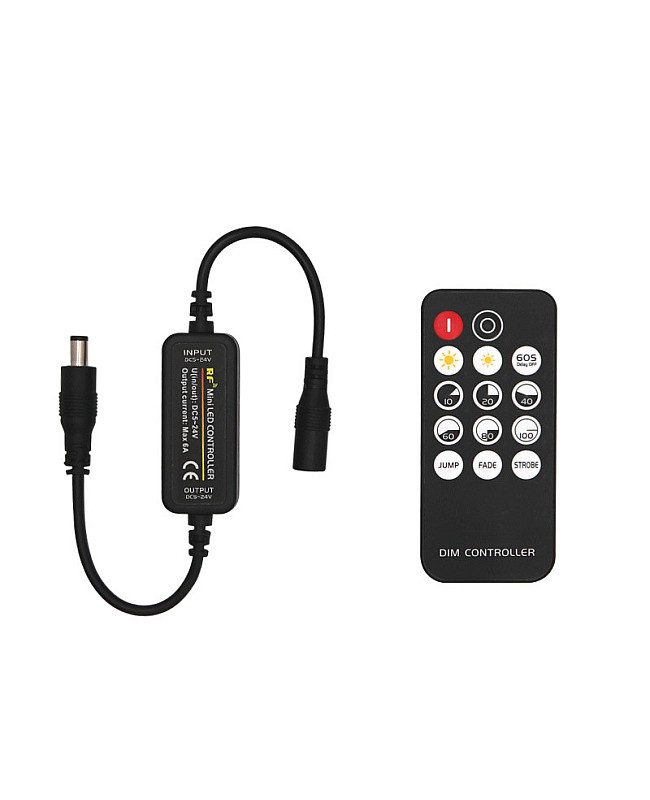 Mini Inline LED Dimmer 12V PWM With RF Remote Control