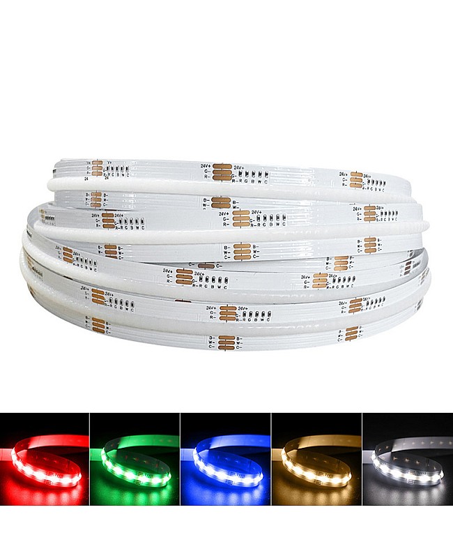 RGB+CCT COB Strip Lights Color Changing + Color Temperature Adjustable ...