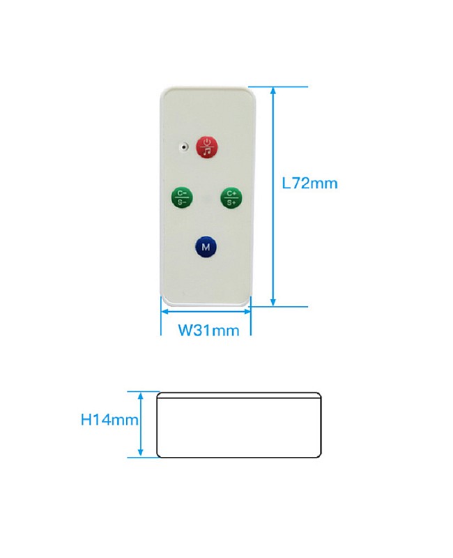 RGBW Sound Activated Light Controller With 21 Keys RF Remote Control
