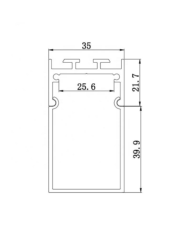 LED Tape Extrusion With Dropped Diffuser For Pendant Light