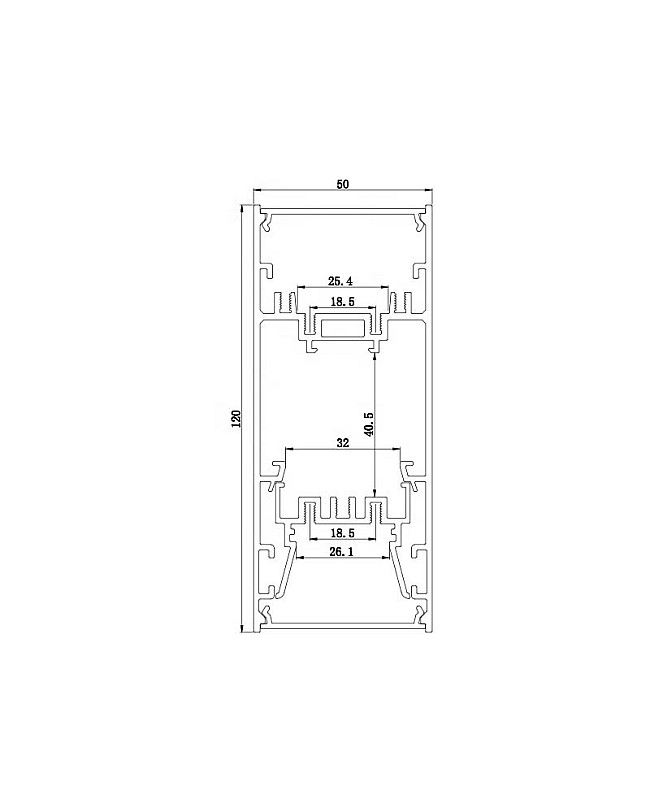 Linear Aluminum Profile For Wall Lighting With Up And Down Light Design