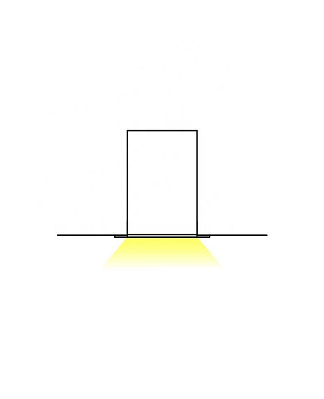 Recessed LED Strip Light Diffuser Cover With Flange