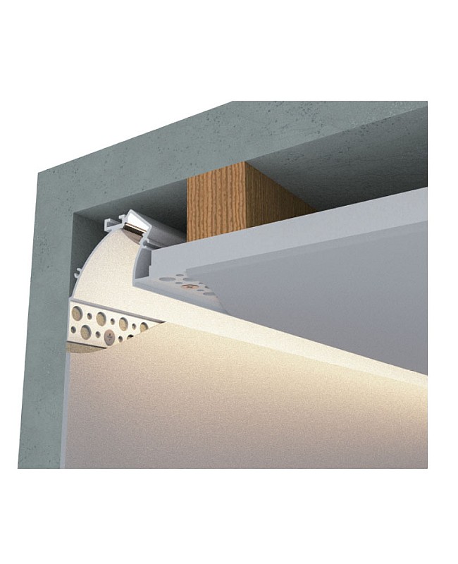 Drywall LED Strip Opal Diffuser Profile