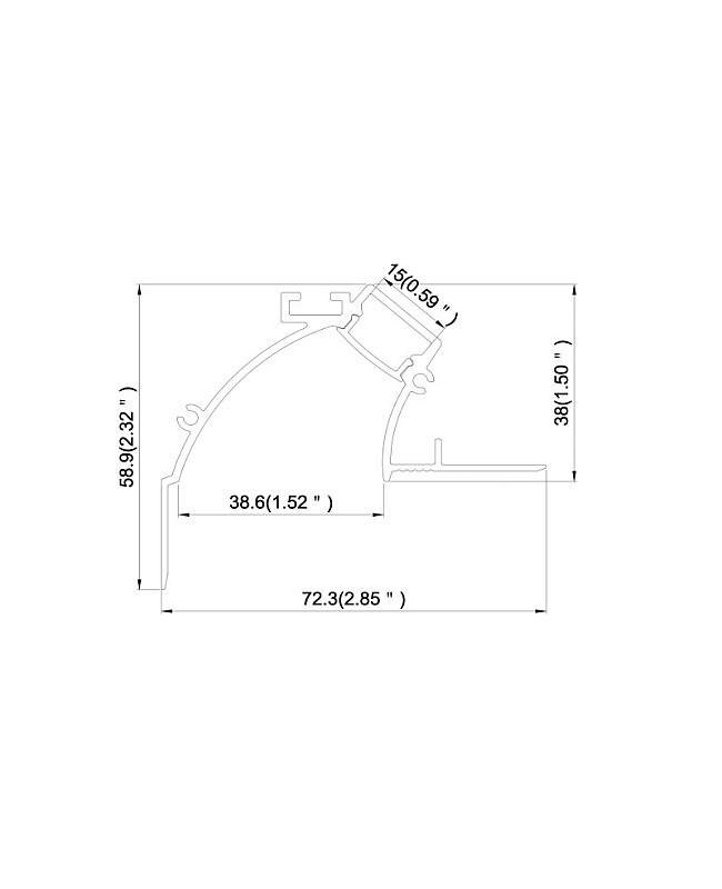 Drywall LED Strip Opal Diffuser Profile
