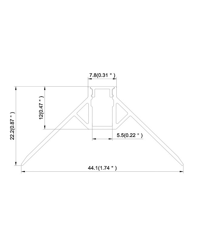 Recessed Drywall LED Light Housing For 12.5mm Outside Corner