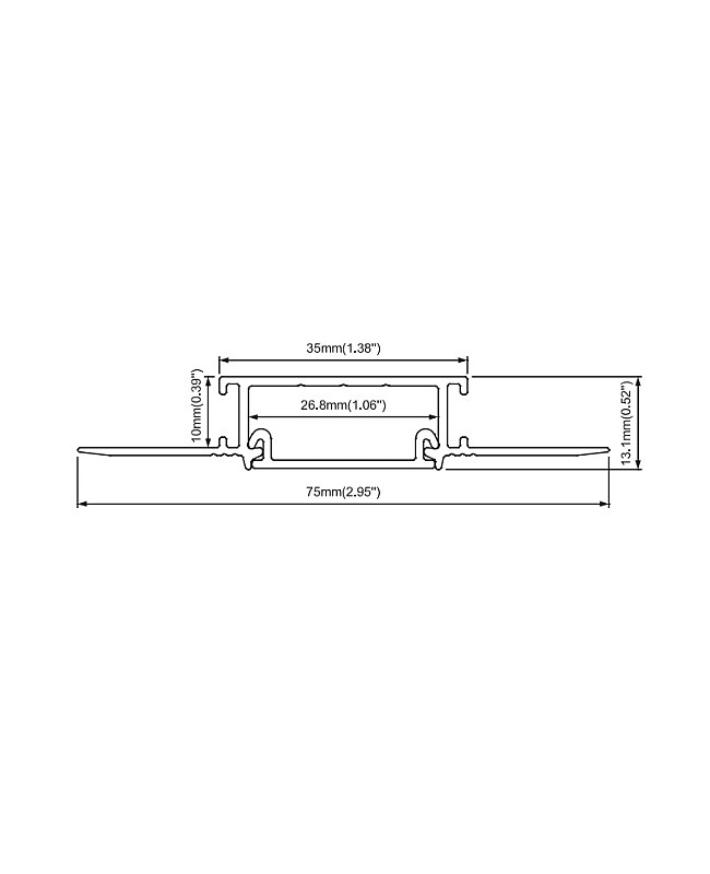 Recessed Linear Light Diffuser For Drywall