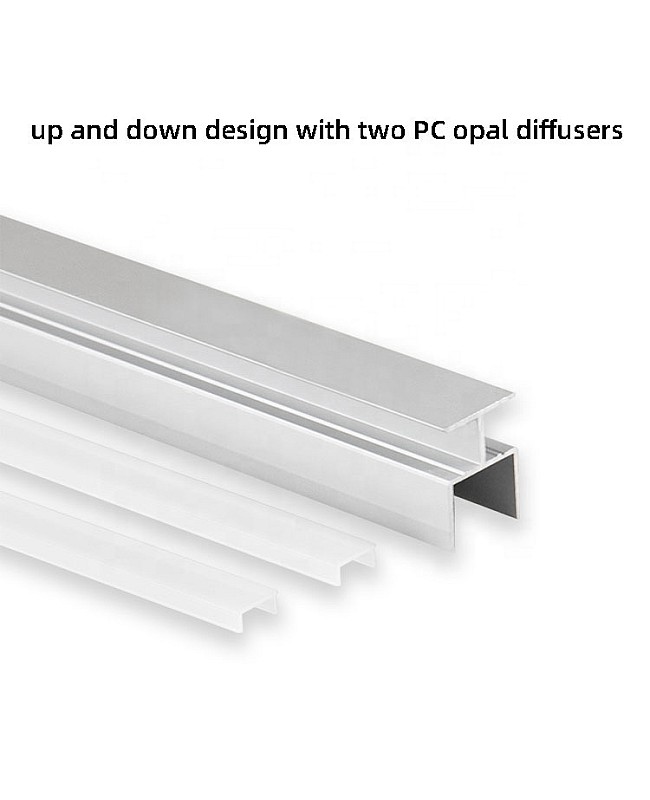 25MM Shelf Board Strip Light Housing with Up Down Lighting Design