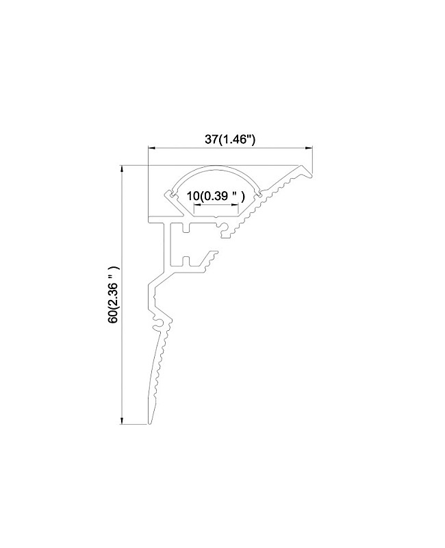 Surface Mounting LED Strip Cove Lighting Channel