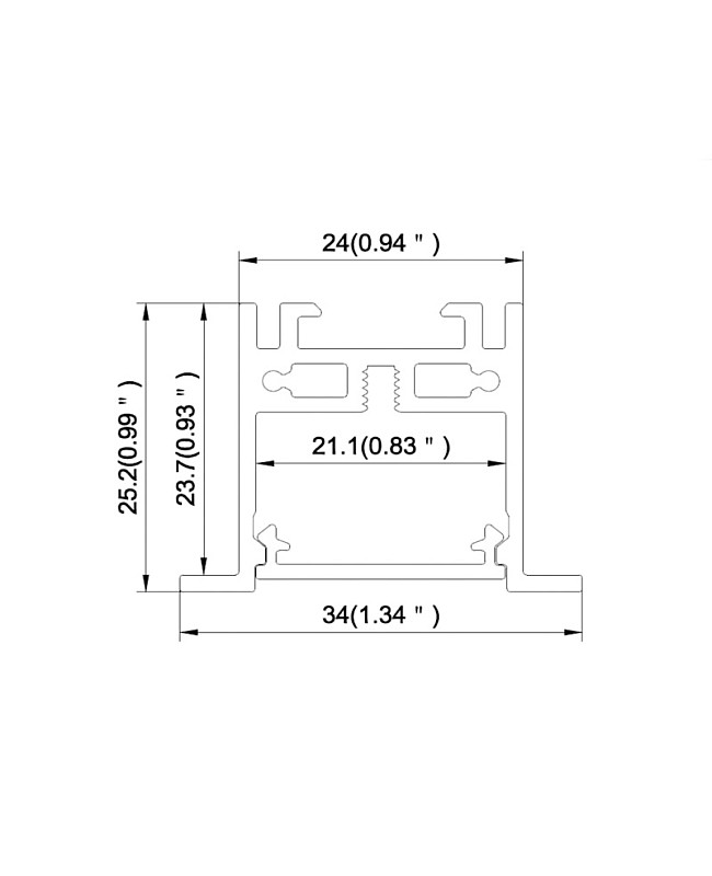Mini Anti-Glare Light Strip Diffuser With Channel