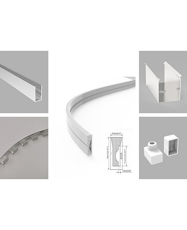 Low Profile Silicone Flexible LED Strip Channel