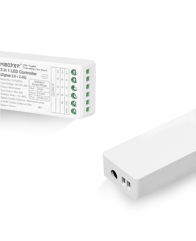 Zigbee 3.0 2.4G 2-in-1 MiBoxer FUT037Z+ LED Controller For RGB/RGBW/RGB+CCT