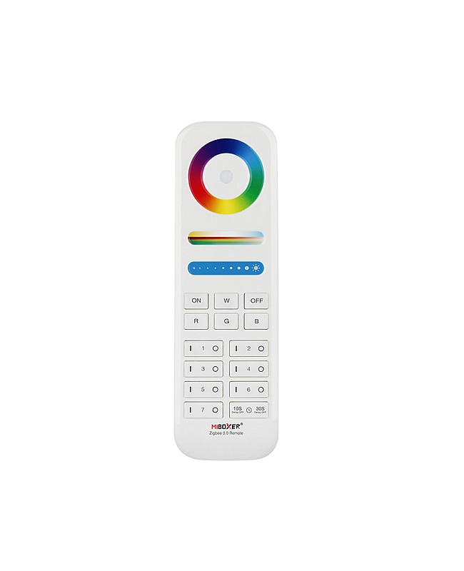 MiBoxer FUT089Z RF Zigbee Remote Control For RGB CCT Lights 7 Zones Control