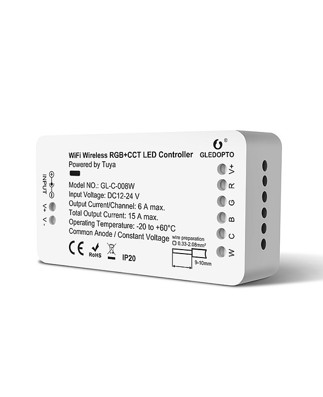 Gledopto RGB CCT LED Strip Wifi Controller