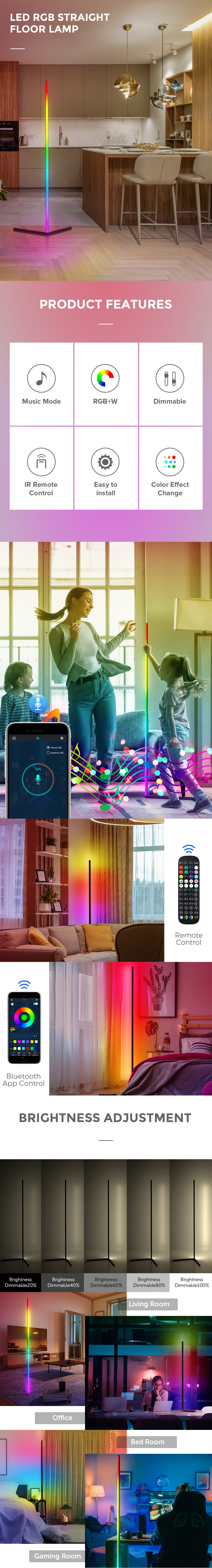 Smart RGBIC Music Corner RGBW Light Bar