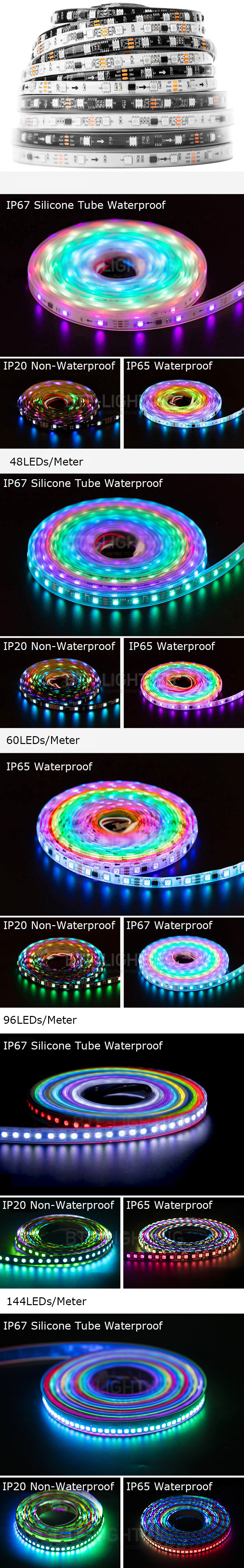 DC12V Magic Color WS2811 Digital LED Light Strips 5M/Reel