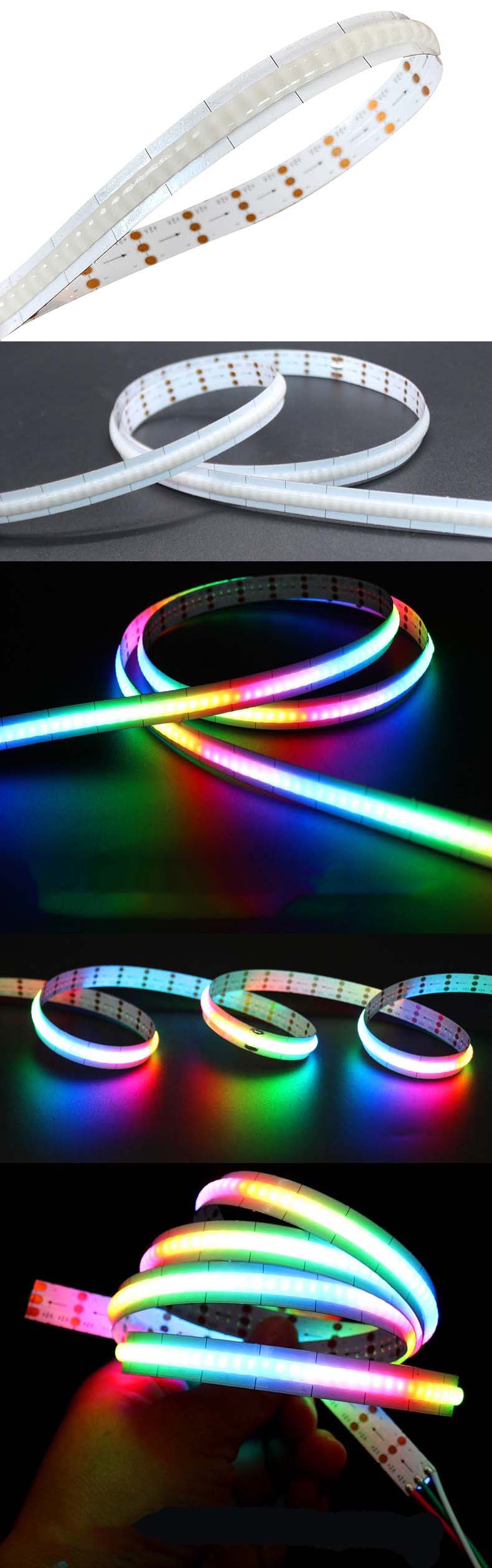 Color Changing Digital Addressable COB LED Strips