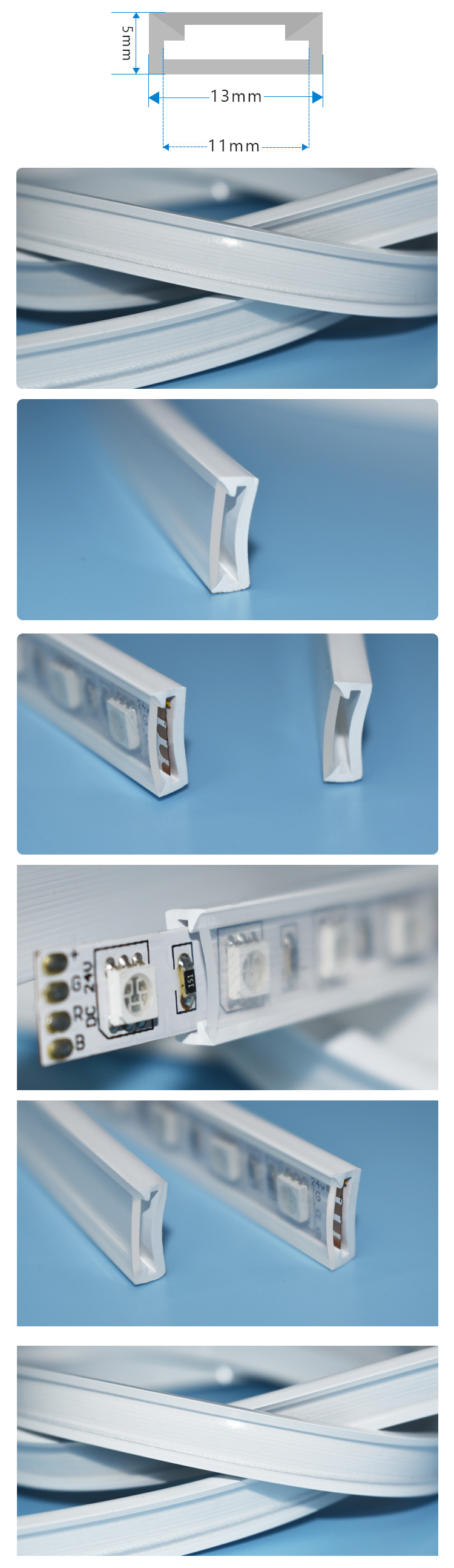 Flexible Silicone Bendable LED Extrusion