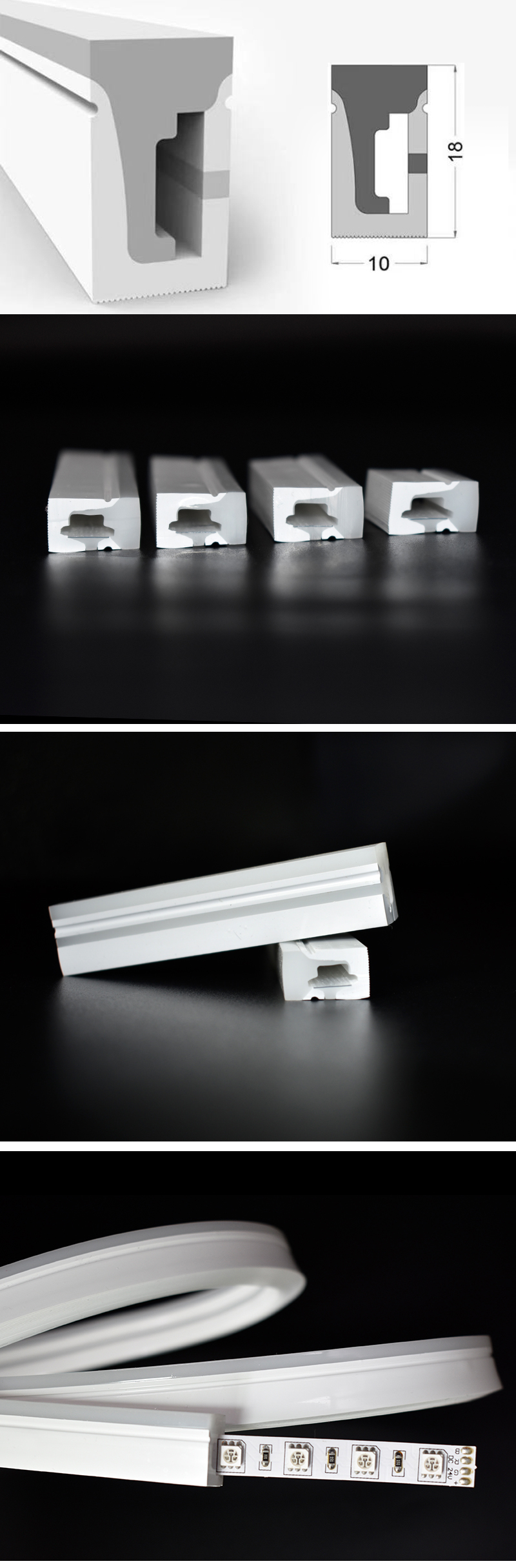 Silicone Waterproof Flexible LED Channel Lighting