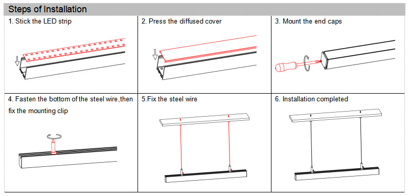 High Power Surface Mounted LED Aluminium Channel