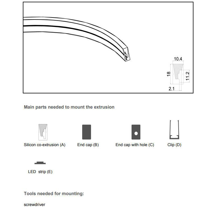 Flexible Side View Silicone LED Profile