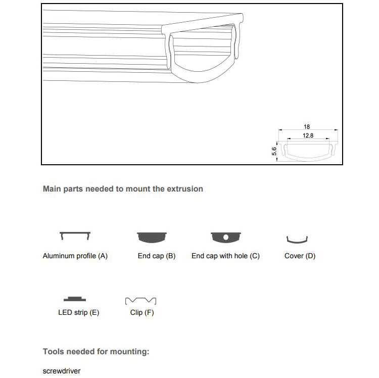Surface Mounted Bendable LED Extrusion