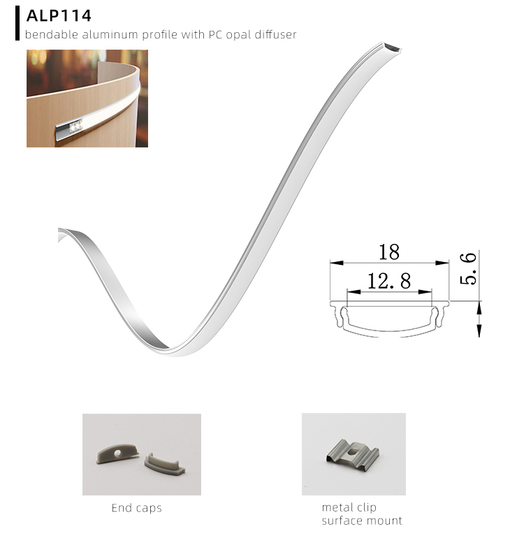 Surface Mounted Bendable LED Extrusion