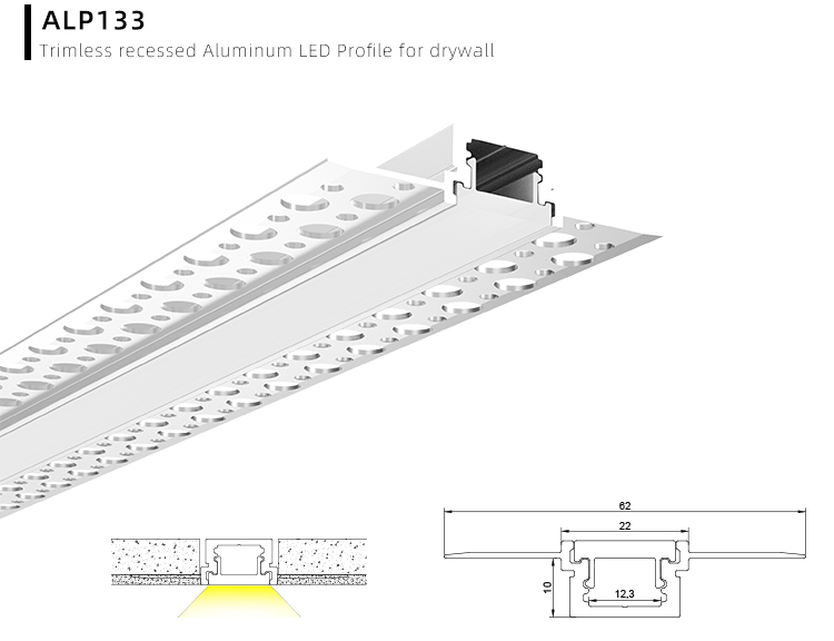 Trimless Recessed Plaster-in LED System