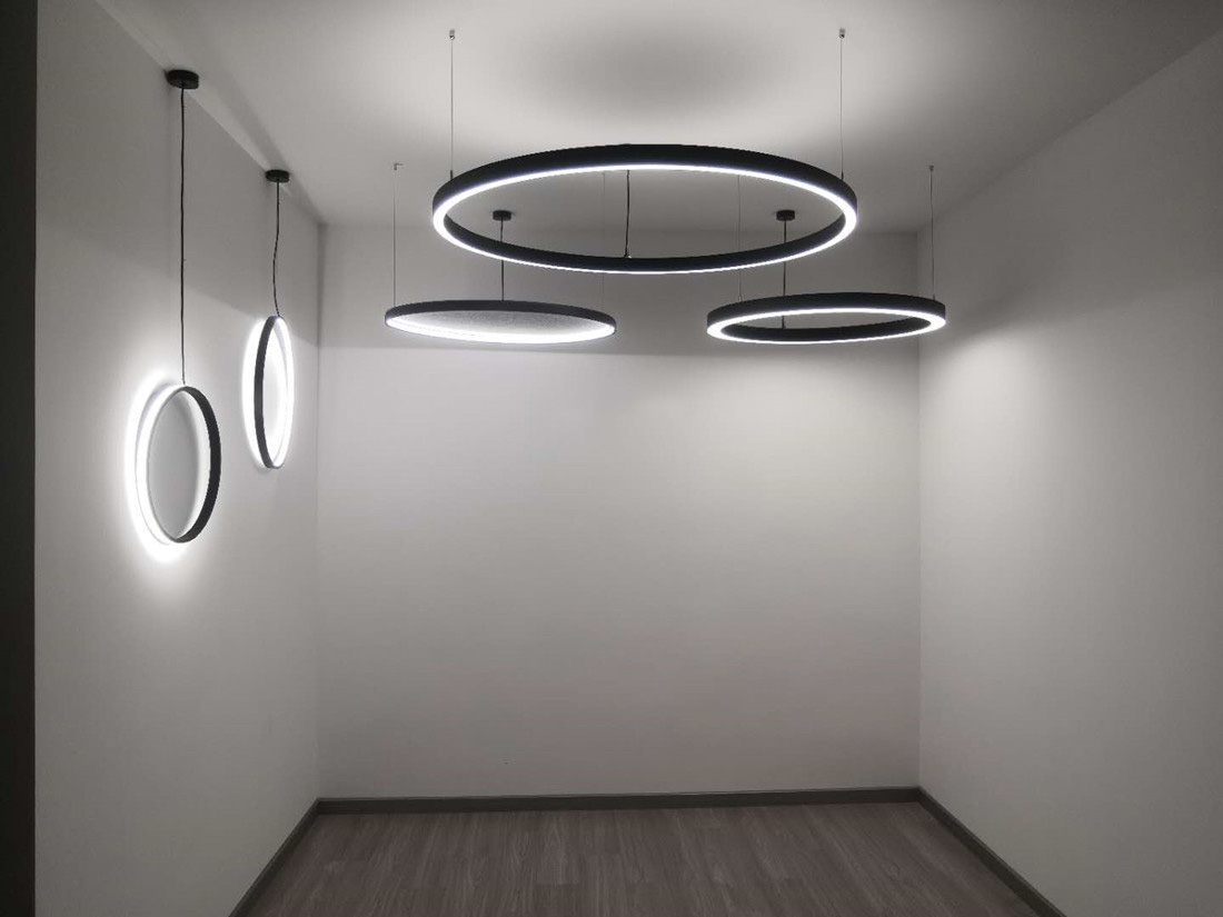 Circular LED Profile With External Lighting Design