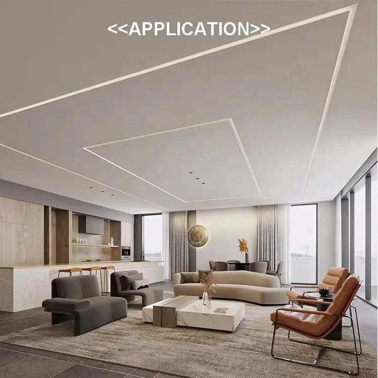 Drywall Recessed Trimless LED Profile For Wall Washer