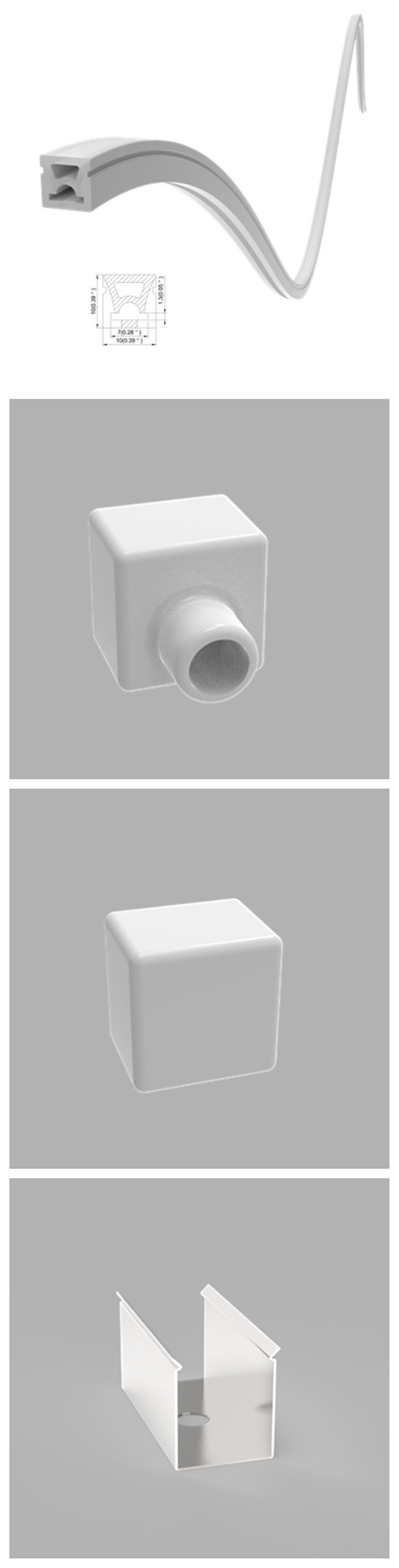 Waterproof Silicone Bendable LED Channel