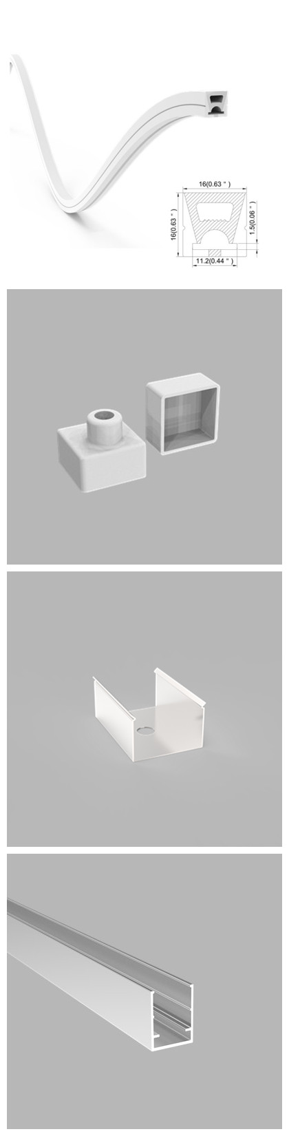 IP67 Waterproof Silicon Flexible Bendable LED Profile