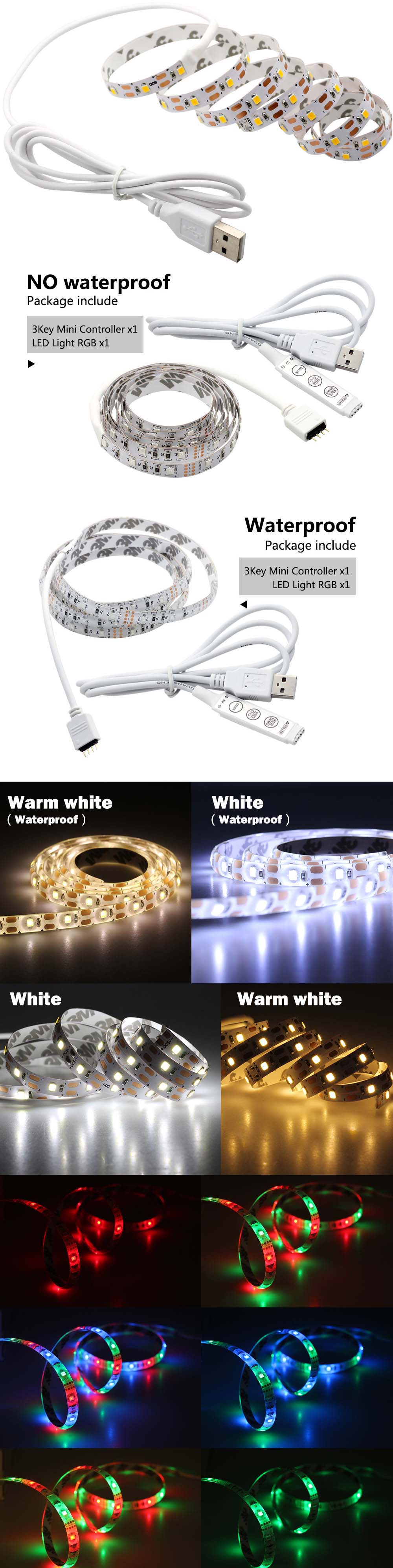 DC5V 2835 SMD USB LED Strip