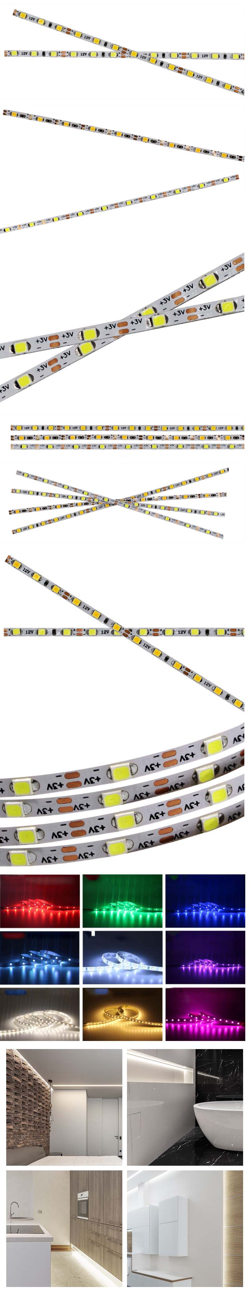 3mm 3528 Flexible LED Strips Various LEDs Working Voltage Available