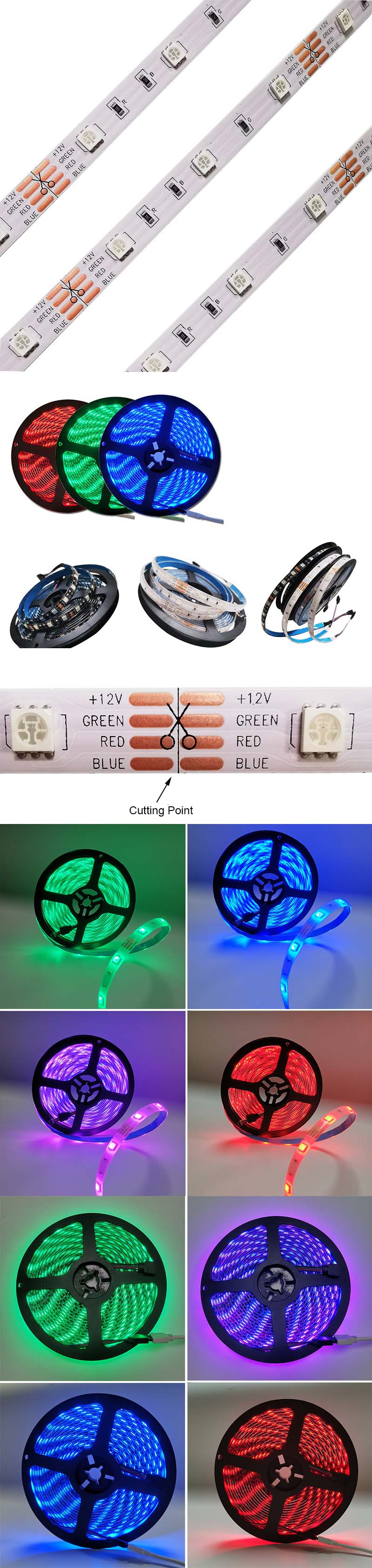 DC12V 5050 30LEDs LED Strip RGB