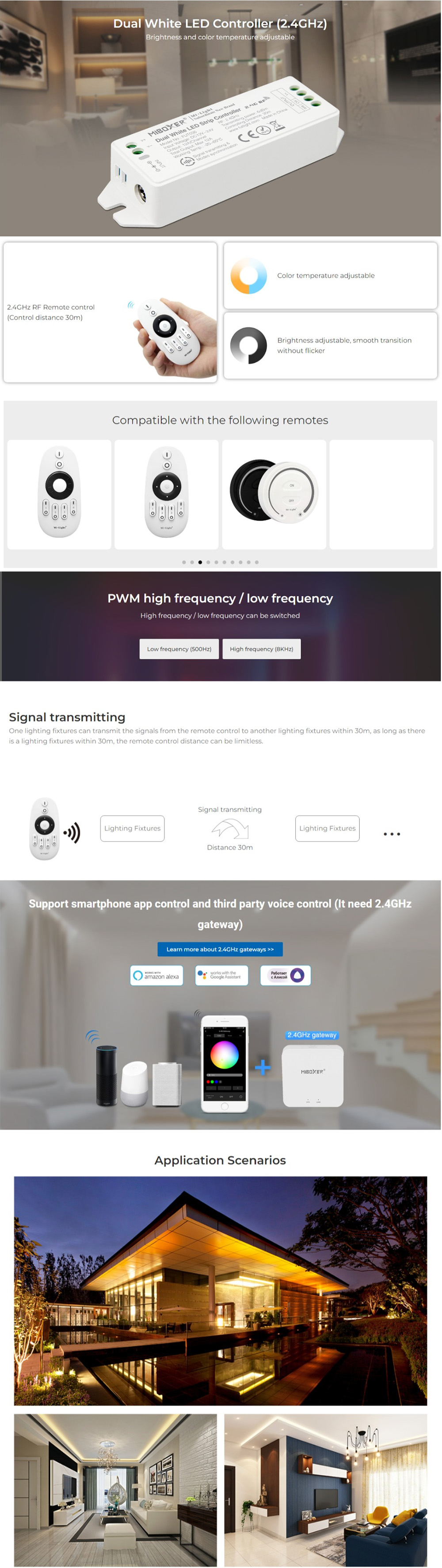 RF Wireless MiBoxer FUT035 Dual White LED Controller