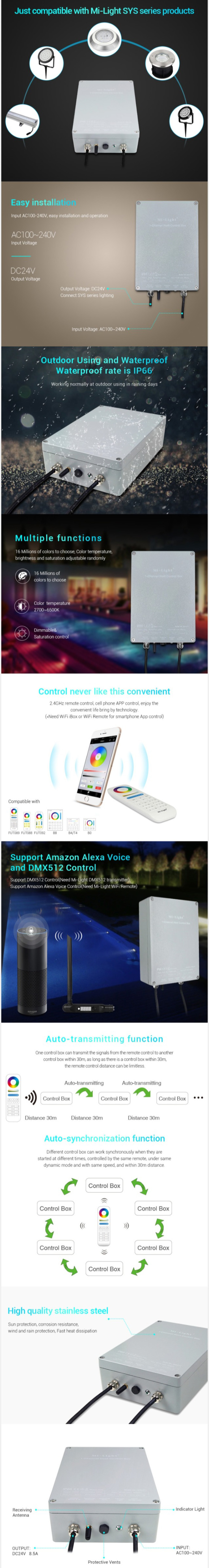 MiBoxer SYS-PT1 1 Channel Host Control Box Voice Control