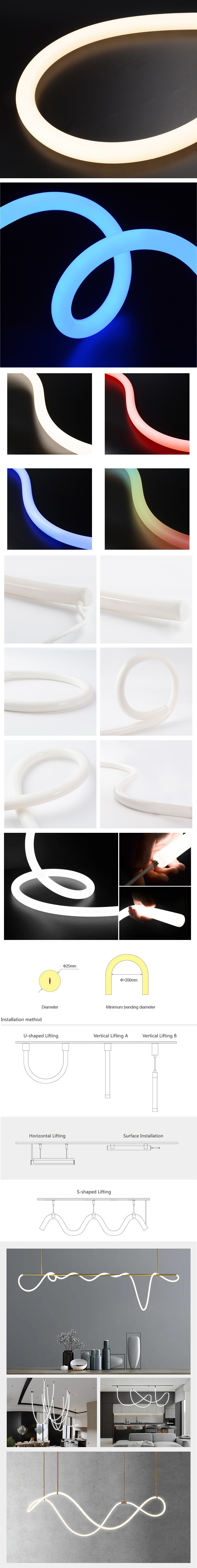 25MM Round 360° View Flex DC24V Neon LED Strips