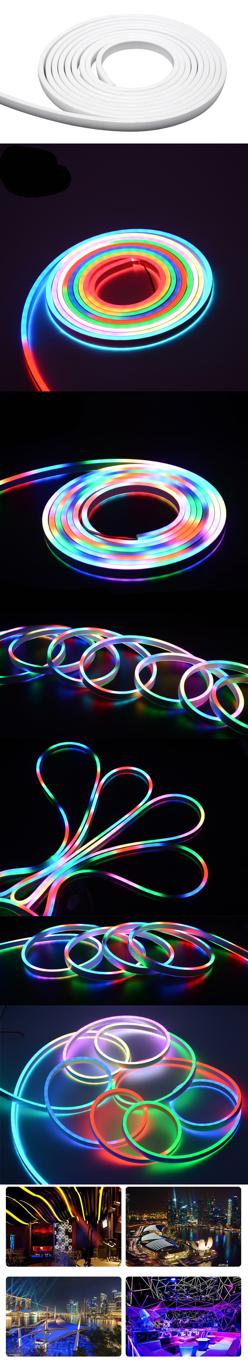 DC12V/DC24V IP67 Waterproof Magic RGB Neon Flex LED Strips