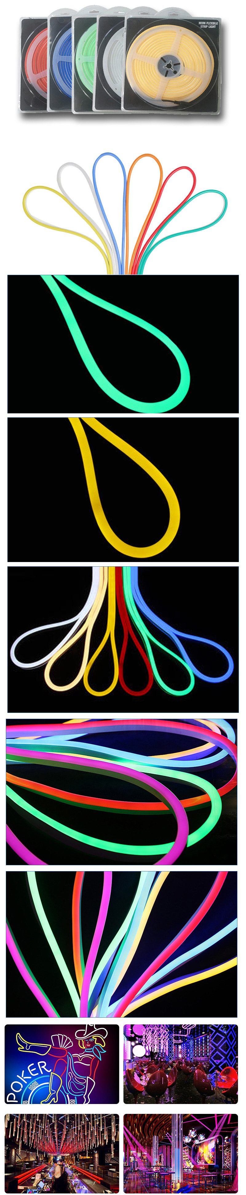 12V Single Color Neon Light Tube Waterproof Bendable